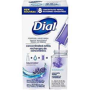 Dial Foaming Hand Wash Concentrated Refill, Lavender-scented, 8 pack, 6.72 fl oz
