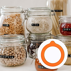 KINBOM 6pcs Silicone Replacement Gasket Seals, Mason Jar Rubber Seals Sealing Ring Silicone Gaskets for Storage Jars Glass Sealed Cans (3.7inch Outer Diameter, 2.7inch Inner Diameter)