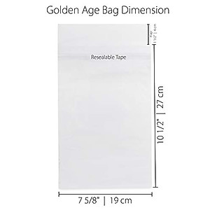 TitanShield Golden Age Re-Sealable Comic Book Bags (150 Count)