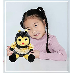 DolliBu Sitting Bee Plush - Super Soft Bee Insect Stuffed Animal, Cute Realistic Stuffed Animal Bee Plush Toy for Boys and Girls, Adorable Insect Plush Bee Gift for Baby, Kids, and Adults - 7 Inches