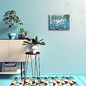 Wieco Art Water Lilies Floral Canvas Prints Wall Art by Claude Monet Famous Oil Paintings Flowers Reproduction for Kitchen Bedroom Bathroom Home Decor Modern Classic Landscape Pictures Giclee Artwork