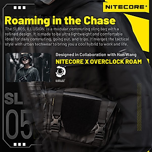 Nitecore SLB05 Modular Commuting Sling Bag Crossbody Shoulder Bag Patch