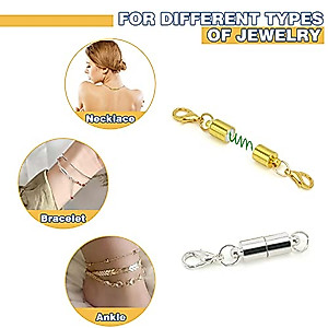 Pack of 12 Gold and Silver Color Magnetic Lobster Clasps for Jewelry. Strong Magnet Accessory for Necklace, Bracelet. DIY Friendly. (Regular)