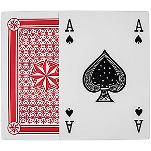 Prextex Jumbo Playing Cards Full Deck Huge Poker Index Giant Playing Cards Fun for All Ages! - Large Playing Cards - Size 8.5 x 11 Inches