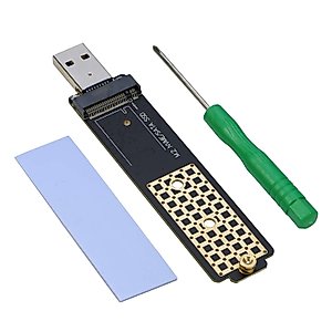 M.2 to USB Adapter, RIITOP NVMe to USB 3.1 Reader Card Compatible with Both NVMe (PCI-e) M Key SSD & (B+M Key SATA Based) NGFF SSD