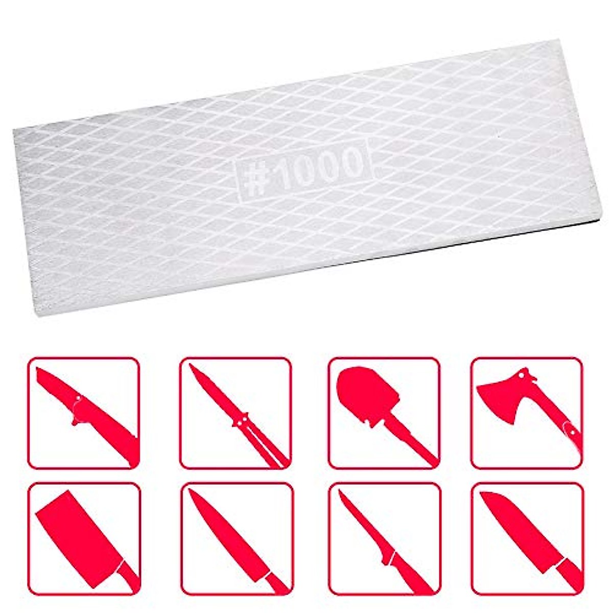 Whetstone Knife Sharpener Whetstone Sharpening Stone with Anti Slip Mat Double Sided 400‑1000 Grits Sharpening Stone without Burrs