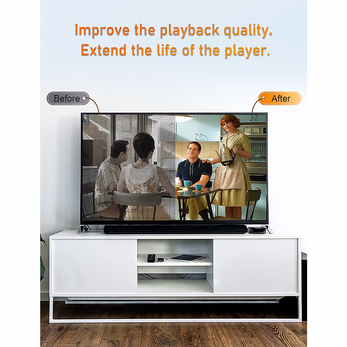 Arsvita Laser Lens Cleaner Disc Cleaning Set for CD/VCD/DVD Player, Safe and Effective, ARCD-02