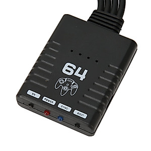 Wireless Controller Adapter for N64 Console, Multiplayer Bluetooth Controller Adapter Support 4 Player, for Xbox One S, Xbox Series X S, Switch Pro, , Retro Bit, PS3, Ps4,