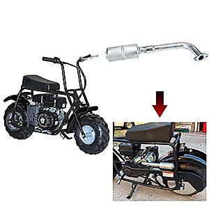 GREHUA Upgrade Header Exhaust Pipe Muffler Kit for Predator 79cc 3.0HP 98cc Coleman Powersport CT100U trail 100 CC100X CK100 SK100 Go Kart Engine Mini Bike Motor Performance Parts