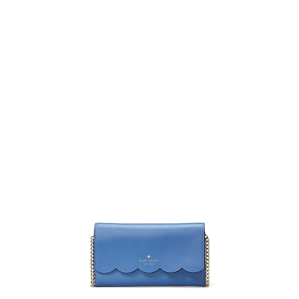 Kate Spade Gemma Wallet On Chain Leather Crossbody Bag Purse Handbag (Fresh Blueberry)