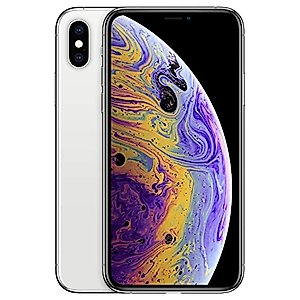 Apple iPhone XS, 64GB, Silver - Unlocked (Renewed)