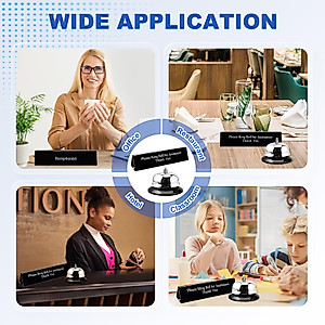 UCEC Desk Bell for Service & Reception Areas - Double-Side Ring Sign & Call Bell for Hotels, Schools, Restaurants