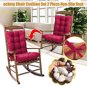 POPOO Bench Cushion Swing Cushion for Lounger Garden Furniture Patio Lounger Indoor/Outdoor, 16x20 inch Soft Cotton Recliner Chair Seat Cushion (Red)