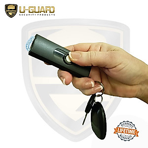 Stun Gun Micro Keychain Pepper Spray Self Defense Kit. Personal Less Lethal Weapons Bundle for Women Or Men. High Volt Rechargeable Keychain Mini Stun Gun & Key Ring Max Strength Pepper Defense Spray