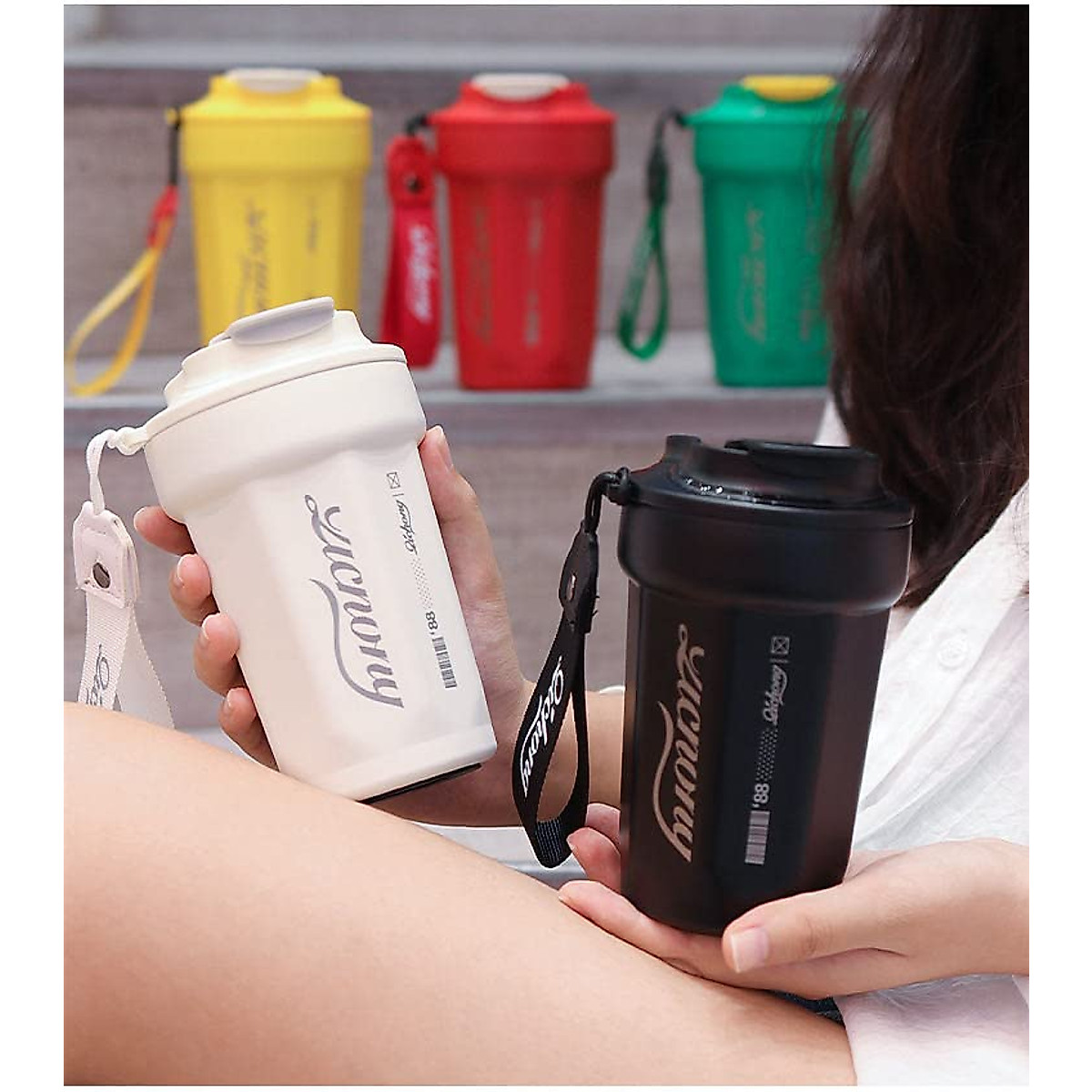 16 oz New 316 Stainless Steel Vacuum Insulated Tumbler - Coffee Travel Mug Spill Proof with Lid - Thermos Cup for Keep Hot/Ice Coffee,Tea and Beer (C)