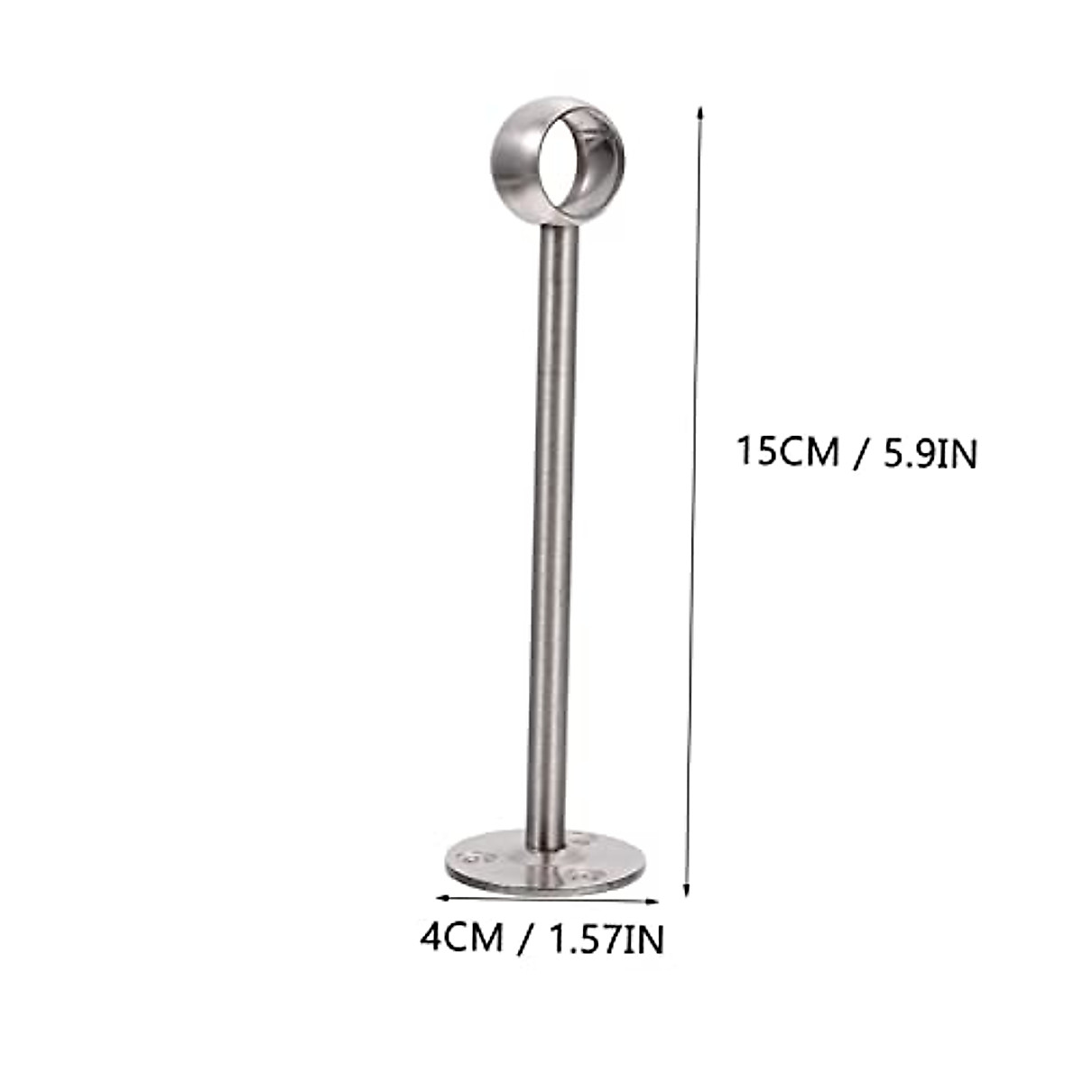 DECHOUS 8pcs Clothes Rail Flange Metal Curtain Rod Curtains Holders Shower Curtain Rod Holder Ceiling Rod Brackets Closet Rod End Curtain Pole Ceiling Brackets Wardrobe Pole Brackets