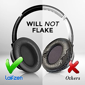 Lambskin XM3 Earpads for Sony WH-1000XM3 Headphones Replacement 1000 XM 3 Real Sheepskin Leather Ear Pads Cushions Earmuffs Cups 1000XM3 (Black)