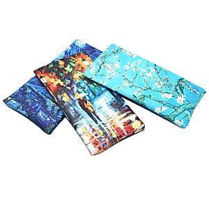 Outman PACK of 3 pcs Squeeze Top Sunglasses Pouch Eyeglass Cases Eyeglass Holder