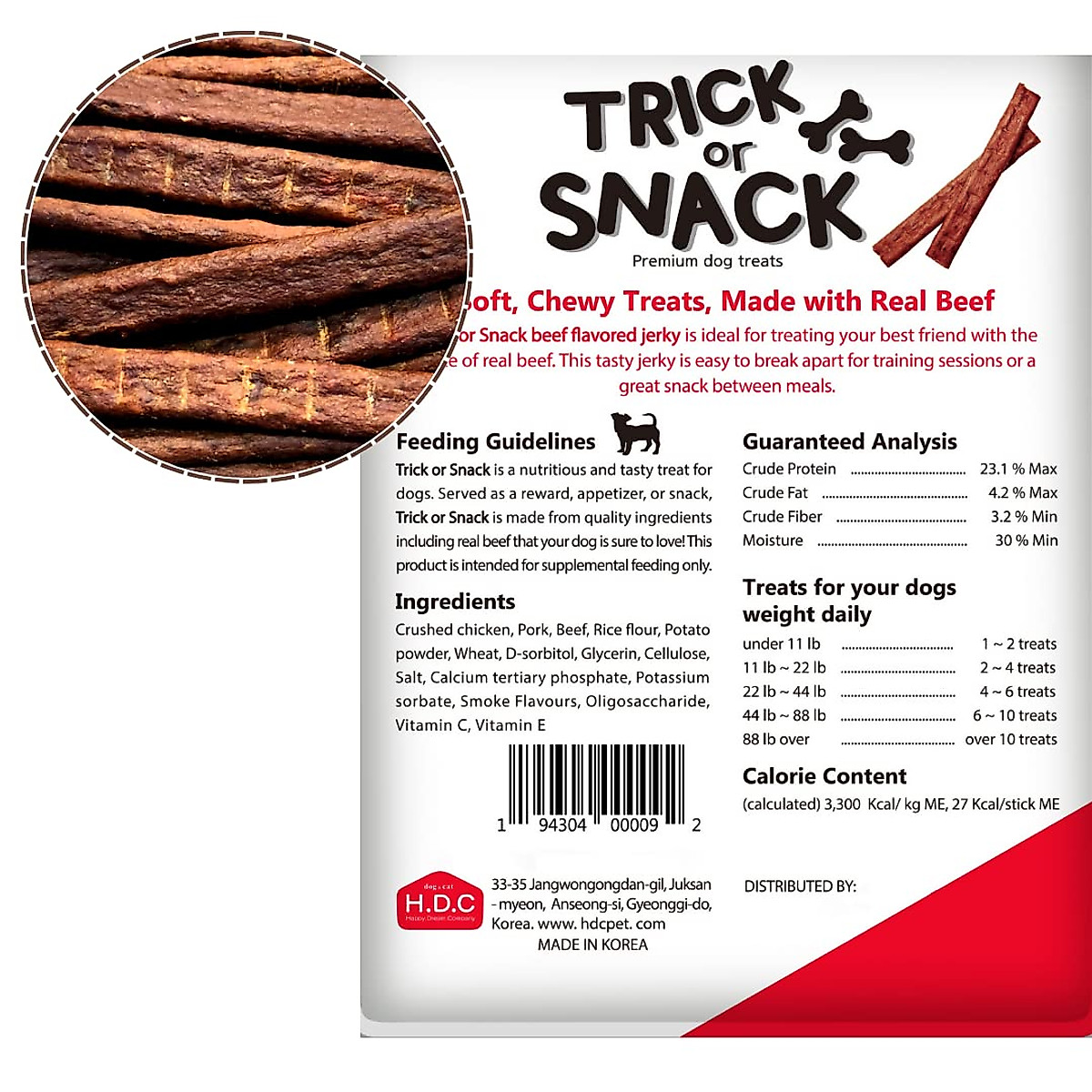 TRICK OR SNACK Premium 1lb Dog Jerky Treats | Dog Training | Dog Walking | Natural Grillers | Healthy Smoked Beef Chicken Salmon Chews Snacks Beef Cranberry Jerky