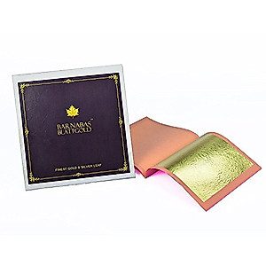 Genuine Gold Leaf Sheets 24k - by Barnabas Blattgold - 3.1 inches - 25 Sheets Booklet - Loose Leaf