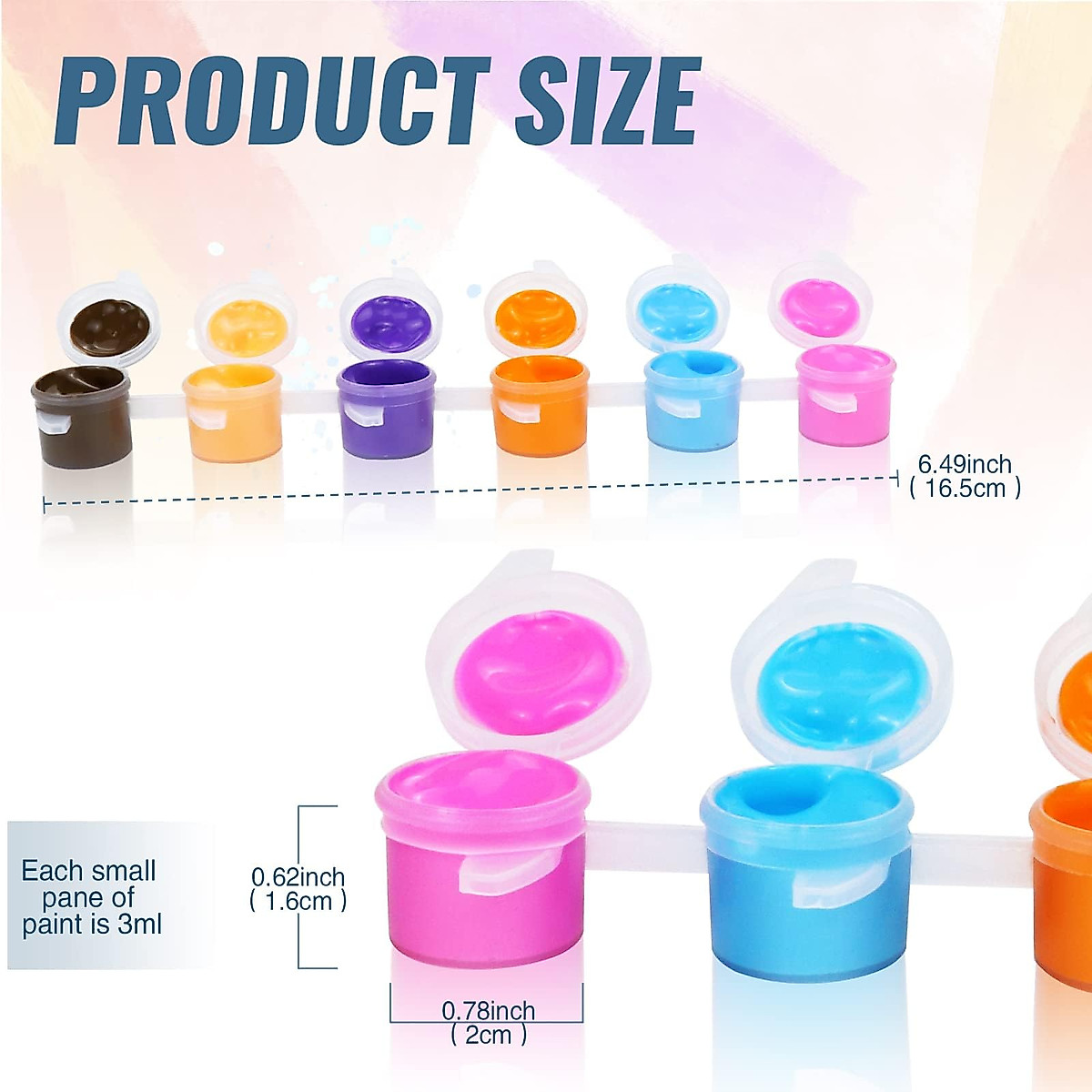 WYOMER 12 Sets(168 PCS) Acrylic Paint Set, 12 Colors Water Paint with Brushes, Washable Paint Sets for Home, Classroom and Birthday or Art Party(24 Brushes)