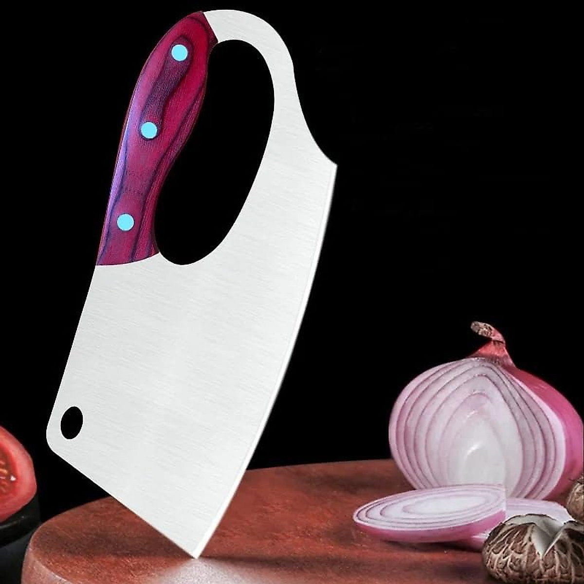 ADANTI Cleaver Knife,Meat Cleaver, Lady Kitchen Knife Labor Saving Cooking Knife Stainless Steel Chef Slicing Meat Vegetable Chopping Knife Cleaver Cooking Tools, ADANTI9852