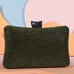 Fawziya Big Evening Bags For Women Rhinestone Crystal Clutch Bag-Yellow