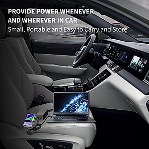 USB C Laptop Car Charger 100W USB C Charger for Lenovo Thinkpad/Yoga,Mac-Book Pro/Air, Dell HP Acer Asus LG Gram Samsung Toshiba Chromebook Charger, USB-A Port DC 5V 3A