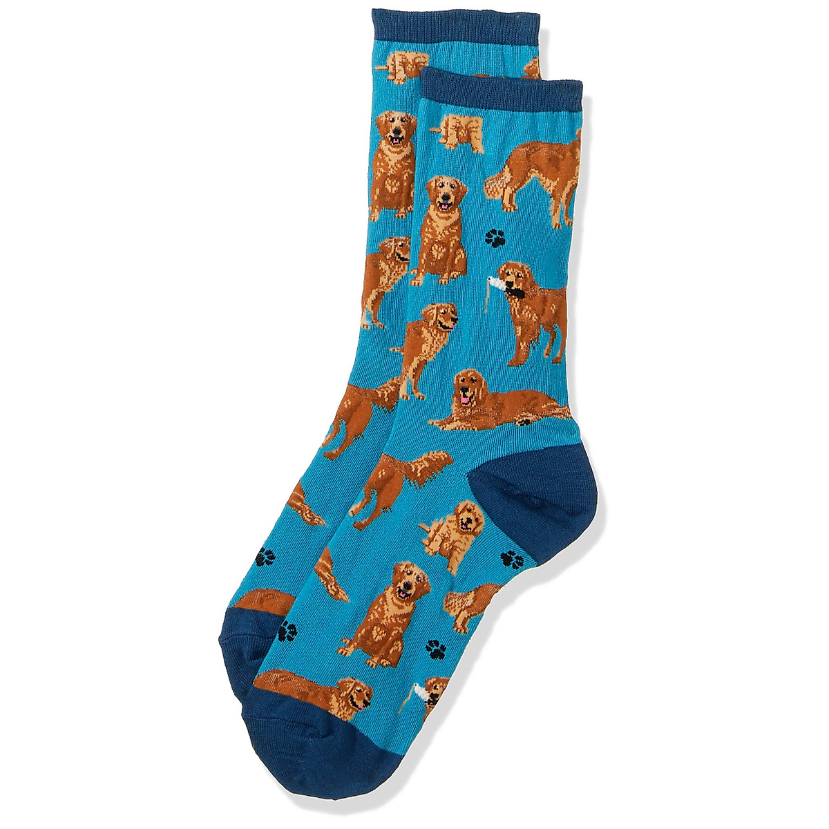 Socksmith Golden Retrievers Socks Blue Size 9-11, 1 EA