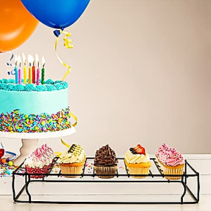 Hiceeden 20 Holes Ice Cream Cone Stand, Non-Stick Cupcake Cone Baking Rack, Metal Ice Cream Holder Cupcakes Pastry Tray for Baking, Cooling, Displaying, Serving Treats