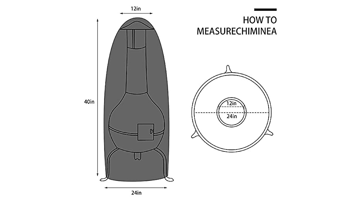 Chiminea Covers Waterproof, Protective Fire Pit Heater Cover, Chiminea ...