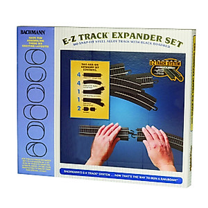 Bachmann Trains - Snap-Fit E-Z TRACK LAYOUT EXPANDER SET - STEEL ALLOY Rail With Black Roadbed - HO Scale