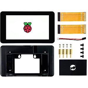 waveshare 7inch DSI LCD with Protection Case, 1024x600 Touch Screen for Raspberry Pi 4 Model B, IPS Display Toughened Glass Capacitive Monitor 5-Points Touch Driver Required