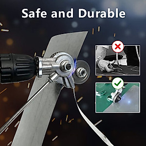 2023 New Electric Drill shears Plate Cutter,Metal Nibbler Drill Attachment with Adapter, DIY Metal snips Attachments tool,Sheet Metal Knife for Cutting Iron, White Sheet, Steel,Copper, Aluminum(1PC)