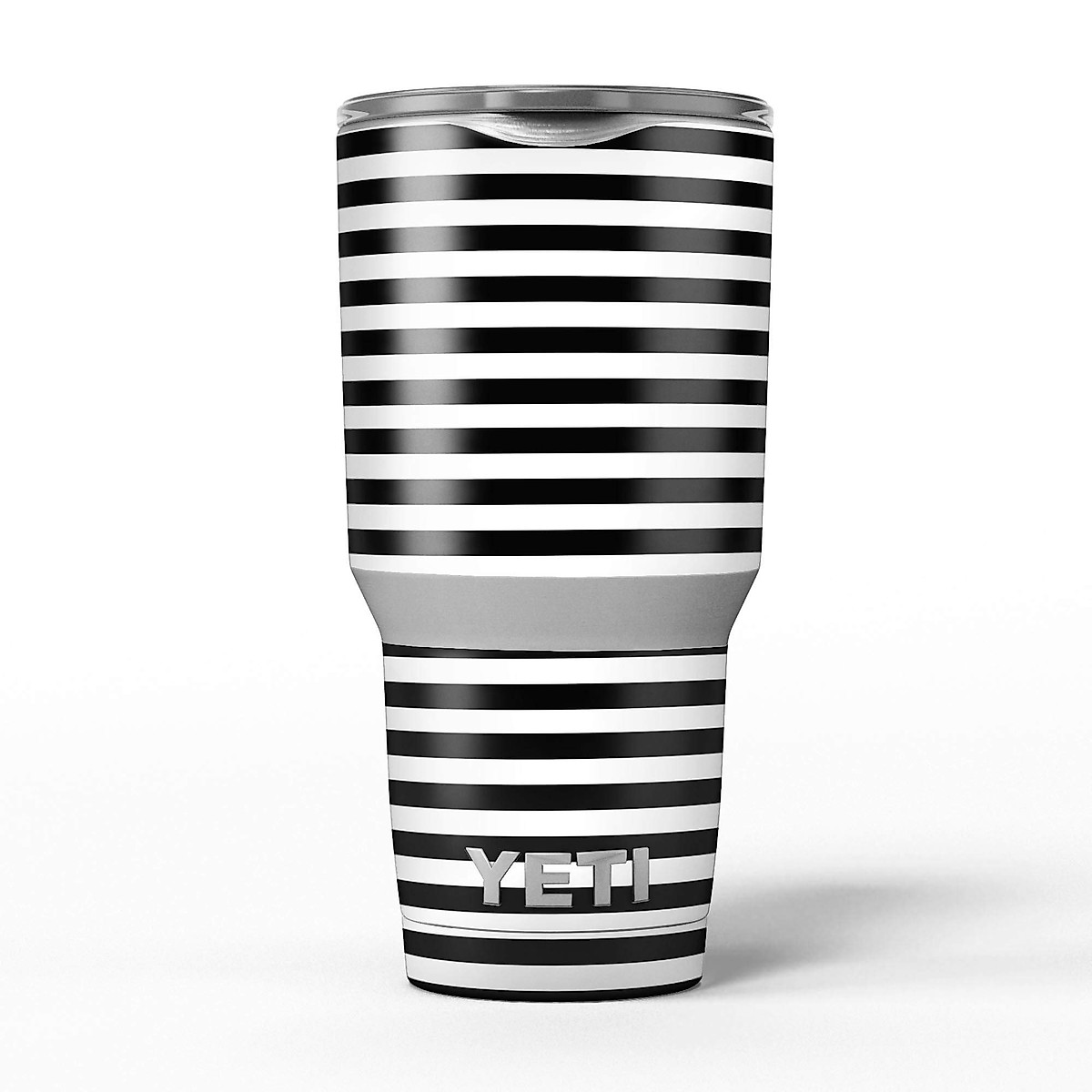 Design Skinz Slate Black Bold Hoizontal Lines - Skin Decal Vinyl Wrap Kit Compatible with The Yeti Rambler Cooler Tumbler Cups
