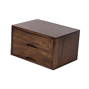 Desktop File Cabinet - Solid Wood Storage Box - Desktop Organizer, 2/4-Layers Wood Desktop Organizer Storage Box, Storage Cabinet With Drawers, Floor Storage Cabinet Flat File Cabinet ( Size : 2 drawe