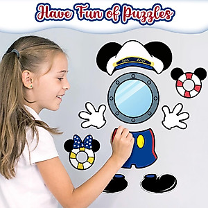 BOpusail 11Pcs Captain Mouse Cruise Magnets Birthday Cruises Door Decorations Summer Life Preserver Ring Refrigerator Magnet Waterproof Magnetic Stickers for Carnival Cabin Holiday Collectibles Decor