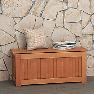 Toolsempire Outdoor Planter Bench, 45 Gallon Outdoor Bench Wooden Raised Garden Bed with Planter Box, 2-in-1 Wood Planter Bench Deck Plant Box for Porch, Patio, Garden & Backyard