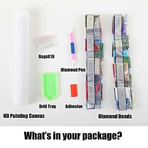 CHWGLFGG 5D Diamond Painting Kits for Adults Beginners, Moonlight Waterfall Diamond Art Kits, DIY Full Round Drill Night Moon Landscape Paint with Diamonds Gem Art, Home Wall Decor 12 x 16 Inch