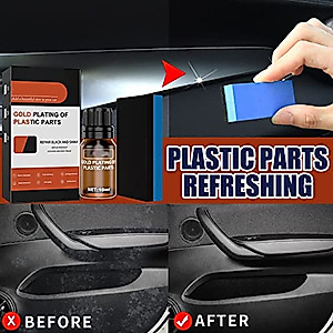 Homezo Plastic Restorer, Homezo Plastic Cleaner Restorer, Icpastuntent Car Rubber Plastic Refurbish, Plastic Parts Refurbish Agent-Make Your Car Shine Like New (3PCS-20ML)