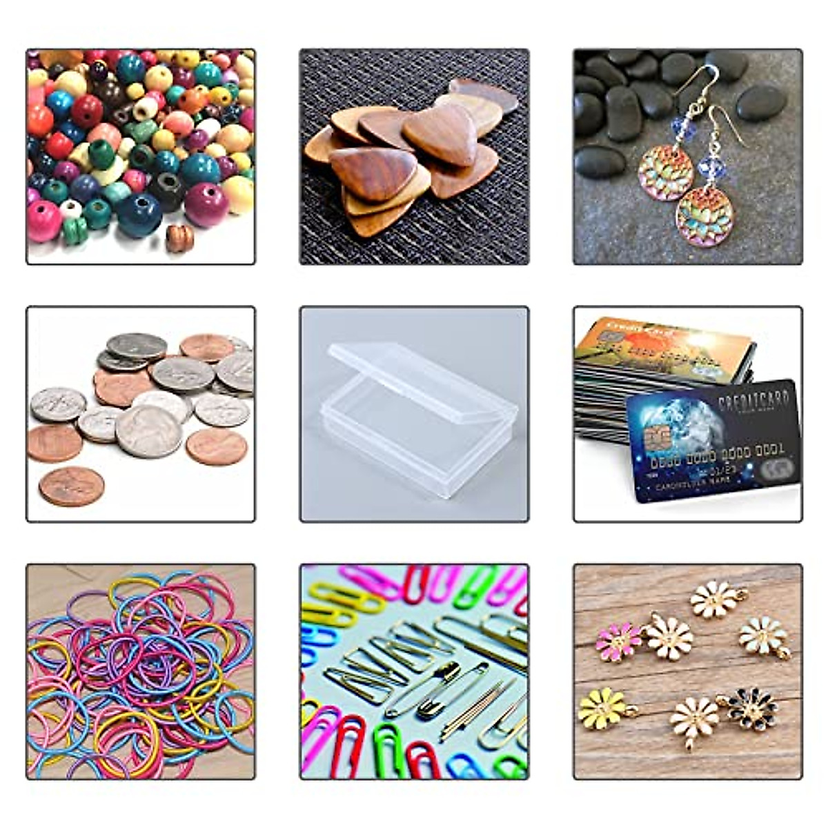 32PCS Playing Card Case Plastic Card Case Playing Card Deck Boxes Snaps Closed Trading Card Case Card Storage Organizer Clear Card Case Empty Plastic Storage Box for Gaming Cards, 3.8x2.7x0.8 Inch