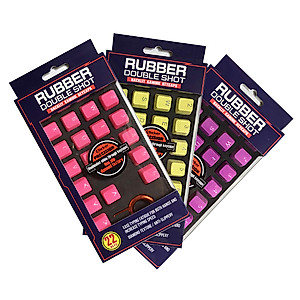 Tai-Hao Rubber Gaming Backlit Keycaps Set - 22 Keys for Cherry MX Mechanical Keyboards Compatible OEM Include Key Puller (Neon Jelly Pink)