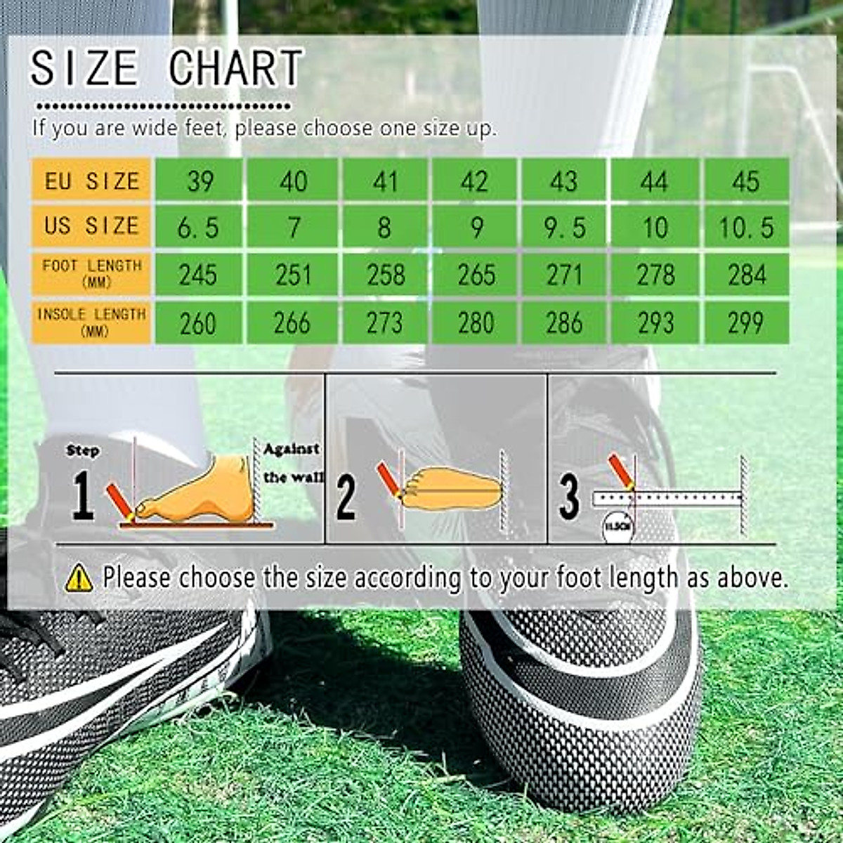 Zquaus Football Cleats,Mens Soccer Cleats，Athletic Outdoor Football Shoes CD8508-M1-42