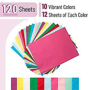 Mr. Pen- Tissue Paper for Gift Bags, 120 Pack, 10 Vibrant Colors, 20 x 26 Inches, Tissue Paper for Gift Wrapping, Tissue Paper Bulk, Tissue Paper for Packaging, Bulk Tissue Paper, Gift Tissue Paper