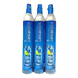 Sodastream - set of 3 co2 gas refill cylinders 60l for carbonating machine 3 x gas cylinders