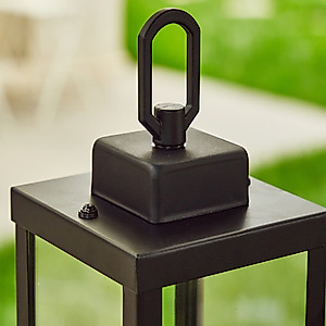 Outdoor Post Lights, Lamp Post Light Fixture with E26 Socket, Waterproof & Anti-Rust Modern Pillar Outside Lighting, Matte Black Lamp for Walkway, Driveway, Carriage, Patio, Porch, Front House