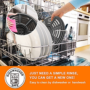 Air fryer Replacement Parts for Ninja AF101 AF161 AF150 Air Fryer, 8.2'' Round Food Grade Air Fryer Grill Pan Grill Plate Crisper Plate Accessories Tray Rack Compatible Ninja Foodie Pressure Cooker