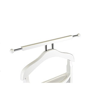 Proman Products VL17015 Knight Valet Sand with Tie Bar, Tray & Trouser Bar, 18" x 12" x 43.5", White