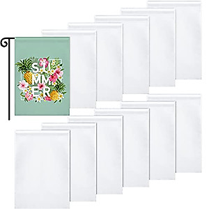 Blank Sublimation Garden Flag DIY Lawn Garden Flags Polyester Banners Flag for Indoor Outdoor Courtyard Decoration, 11.8 x 17.7 Inches (12)