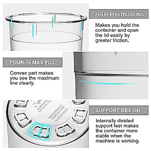 ARCOOLOR Pint Containers with Silicone Lids Replacement for Ninja Creami - 4 Pack, Compatible with NC299AMZ & NC300s Series Ice Cream Maker with E-Cookbook, Airtight & Dishwasher Safe (MIX2)